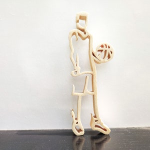 Basketball Player, Minimal Handmade Wood Art - Etsy