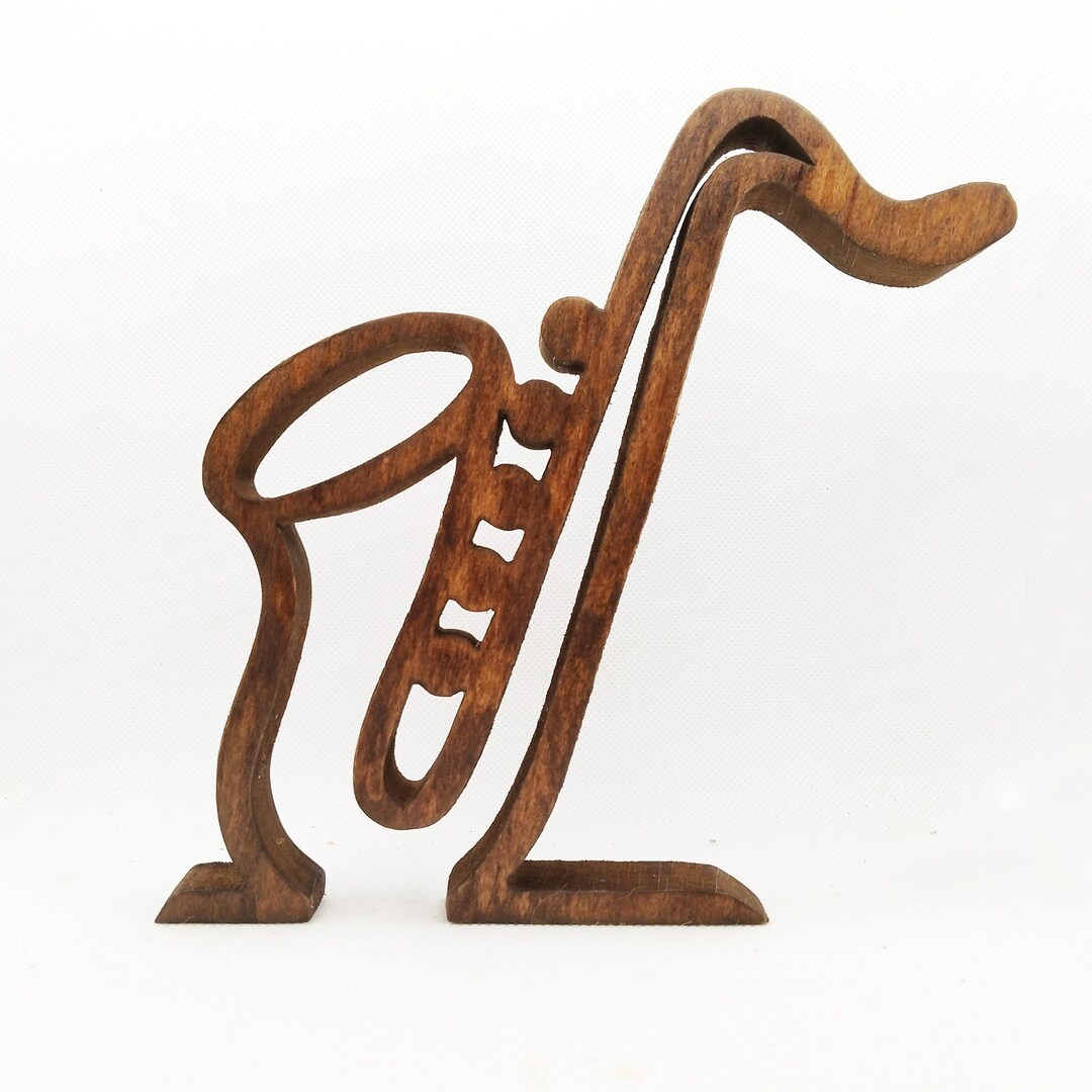 Saxophone, Minimal Handmade Wood Art - Etsy