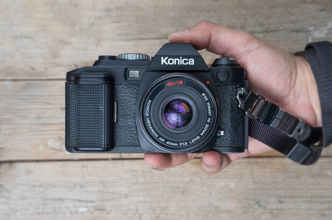 Konica FS-1 Hexanon AR 40mm F/1.8 Lens / Black 35mm Film SLR Camera ...