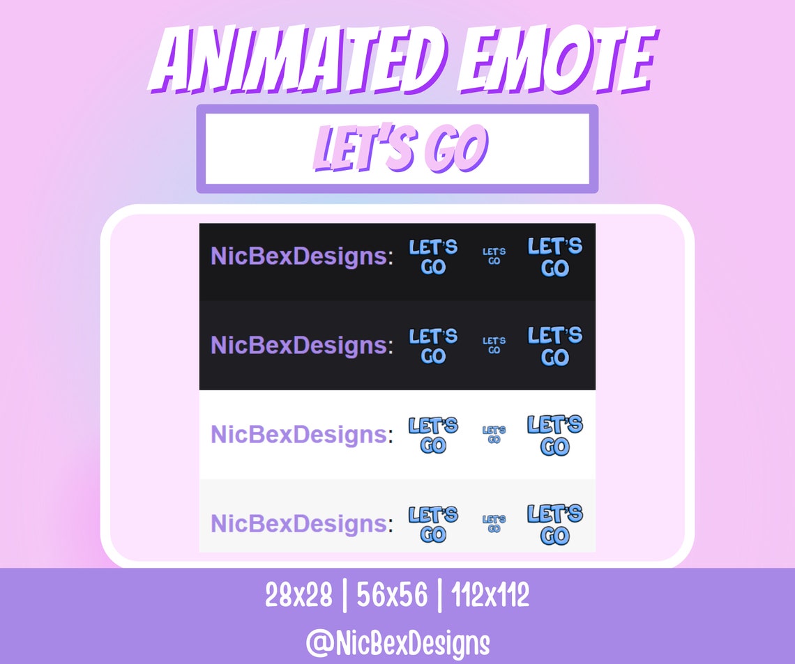 Let's Go Twitch Animated Emote / Streamer / Youtube / Lets Go Animated ...