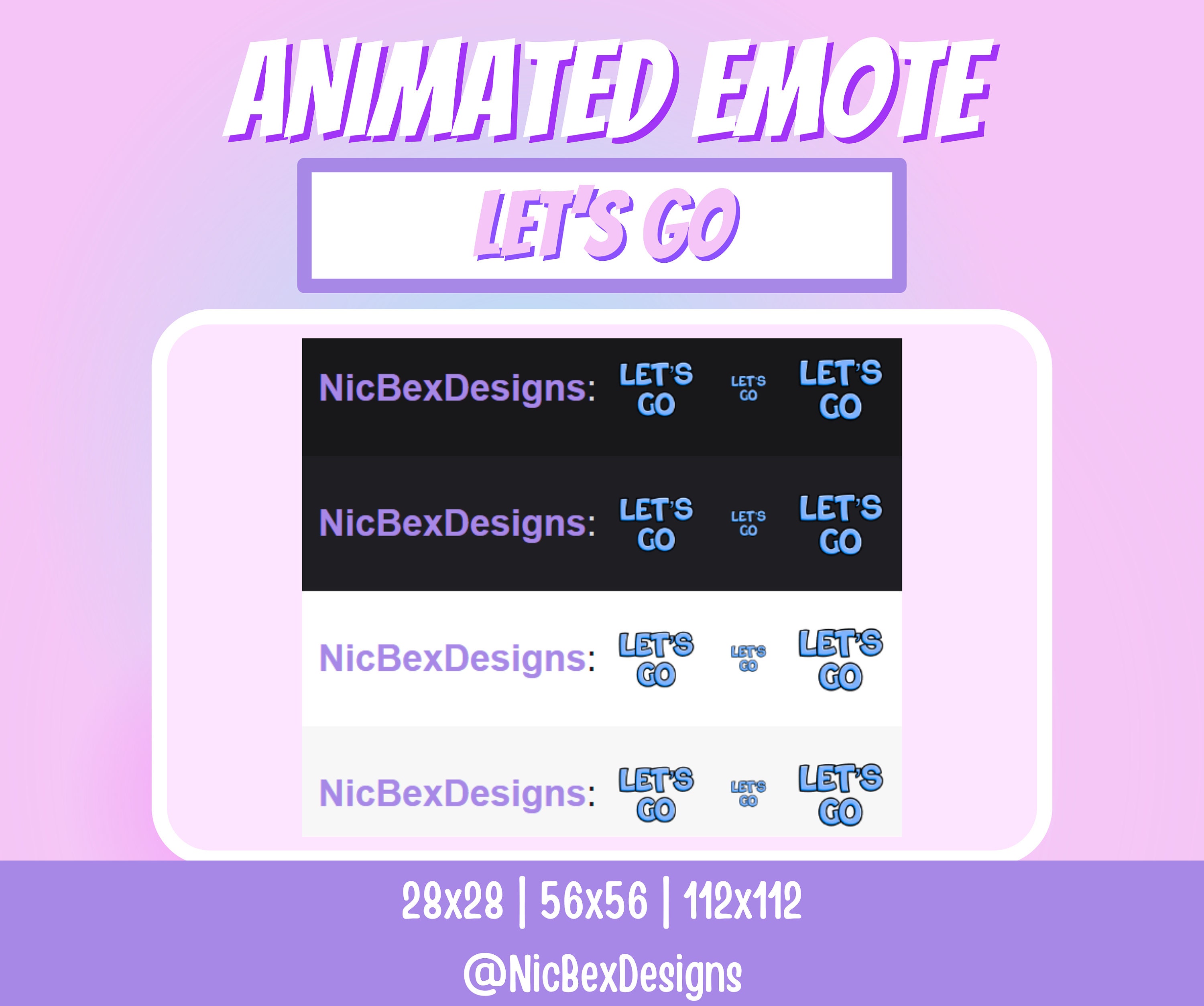 Let's Go Twitch Animated Emote / Streamer / Youtube / Lets Go Animated ...