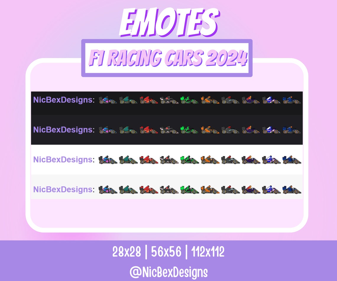 F1 Racing Car Twitch Sub Badges & Emotes / Bit Badges / Streamer ...