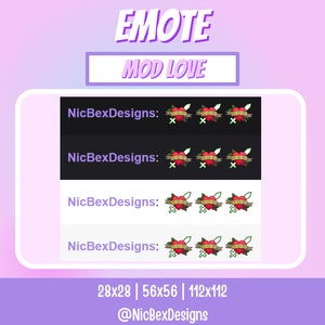 Mod Love Twitch Emote / Bit Badges / Streamer / Youtube / Sub Badges ...
