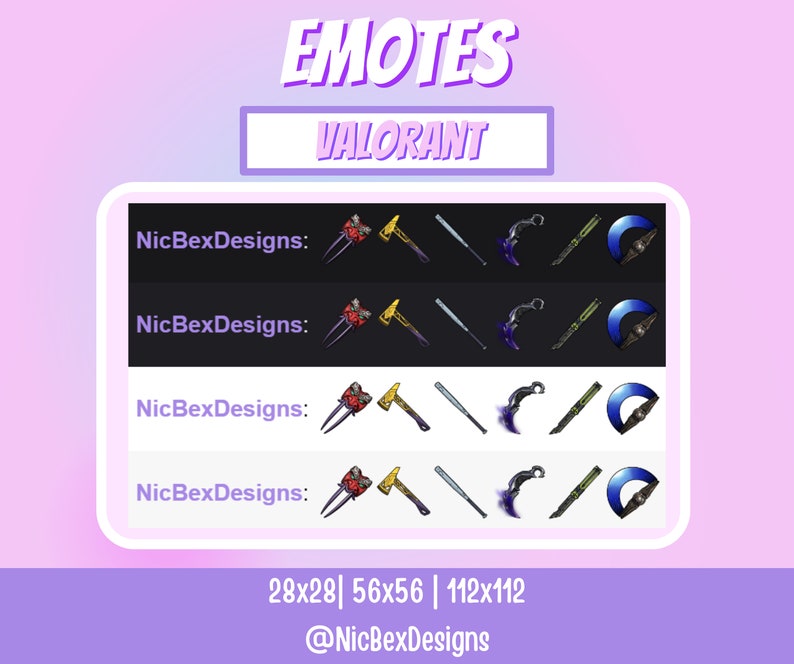 Valorant Twitch Sub Badges & Emotes / Bit Badges / Valorant Knife ...