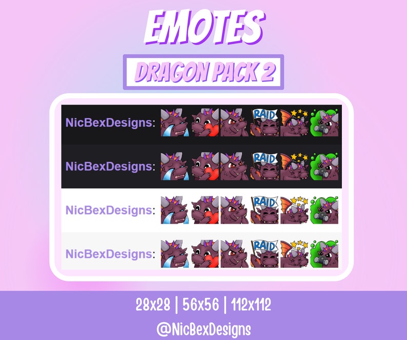 Dragon Twitch Emote Pack / Bit Badges / Streamer / Youtube / Twitch ...