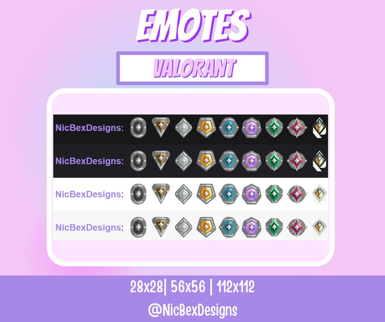 Valorant Twitch Sub Badges & Emotes / Bit Badges / Valorant Ranks ...