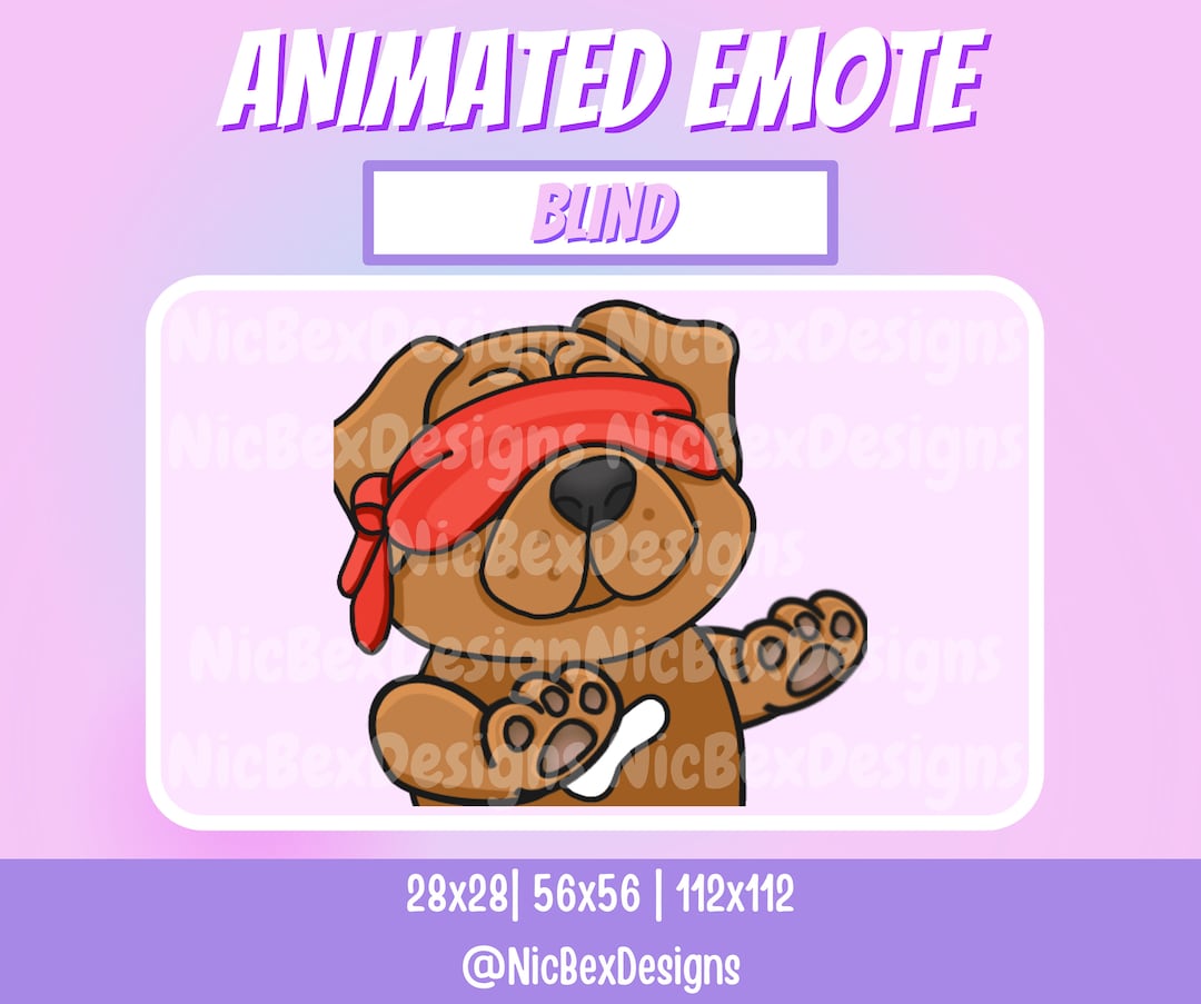 Blind Twitch Animated Emote / Streamer / Youtube / Animated Emote ...