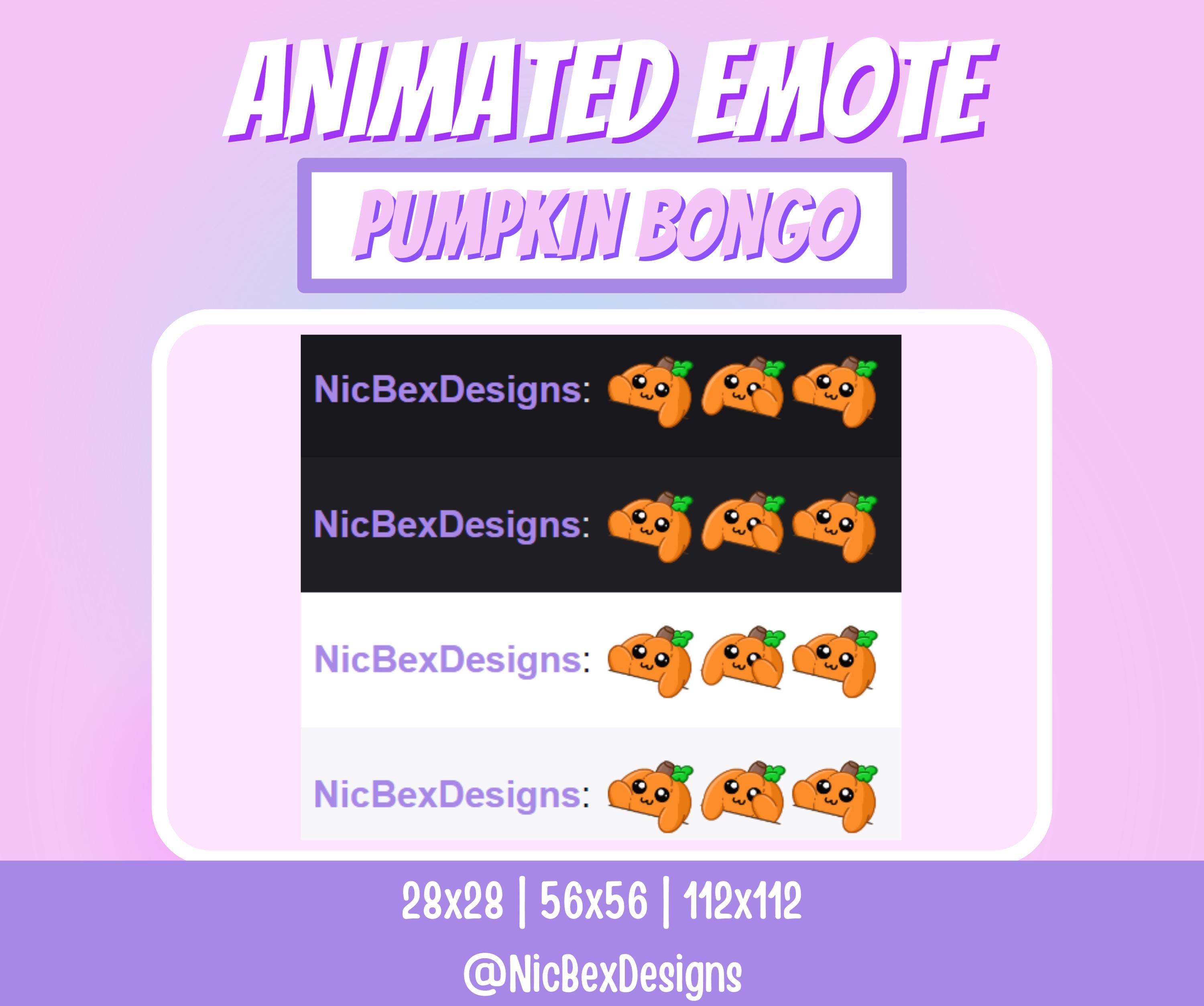 Pumpkin Bongo Twitch Animated Emote / Youtube / Pumpkin Emote / Pumpkin ...