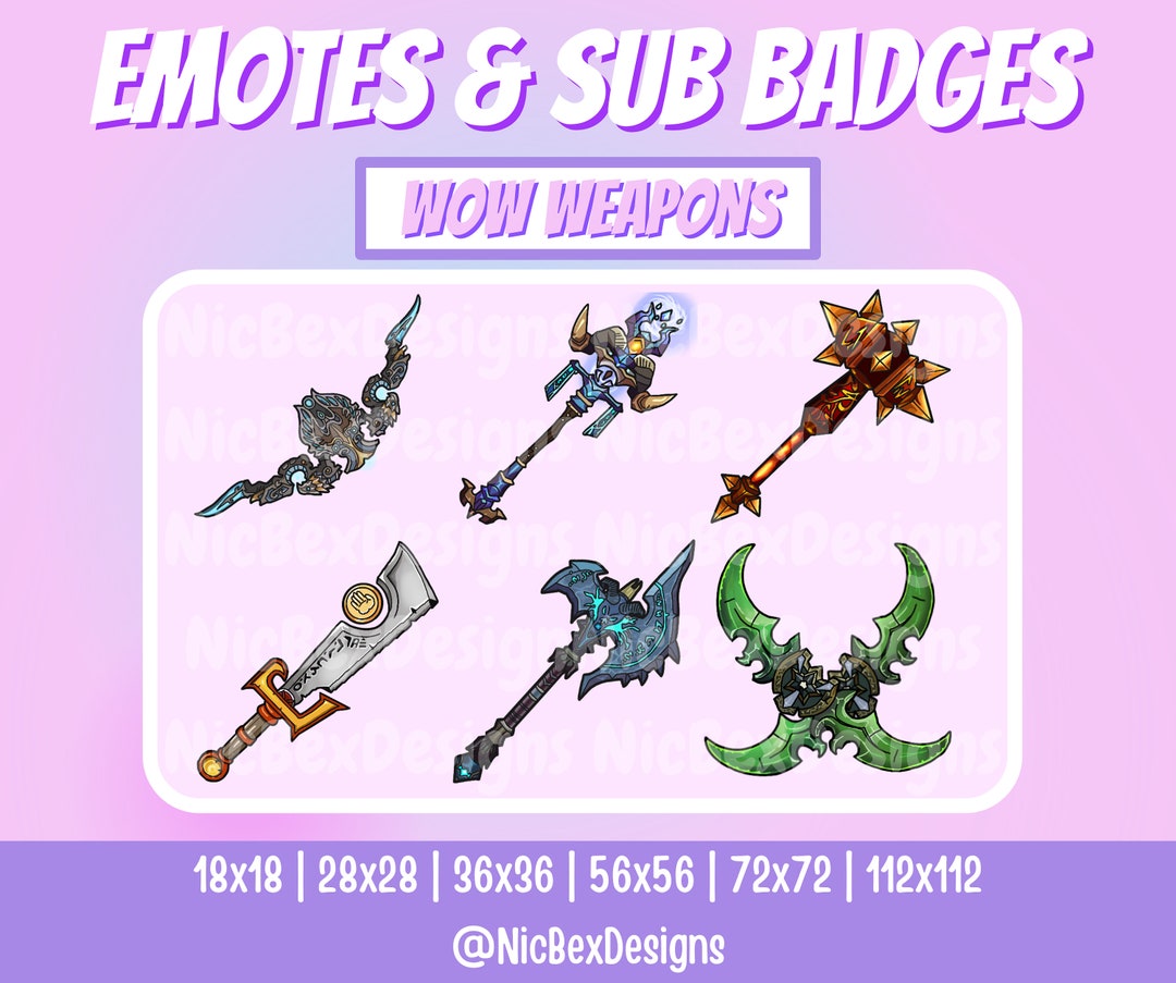 Weapon Twitch Sub Badges & Emotes / Bit Badges / Streamer / Youtube ...