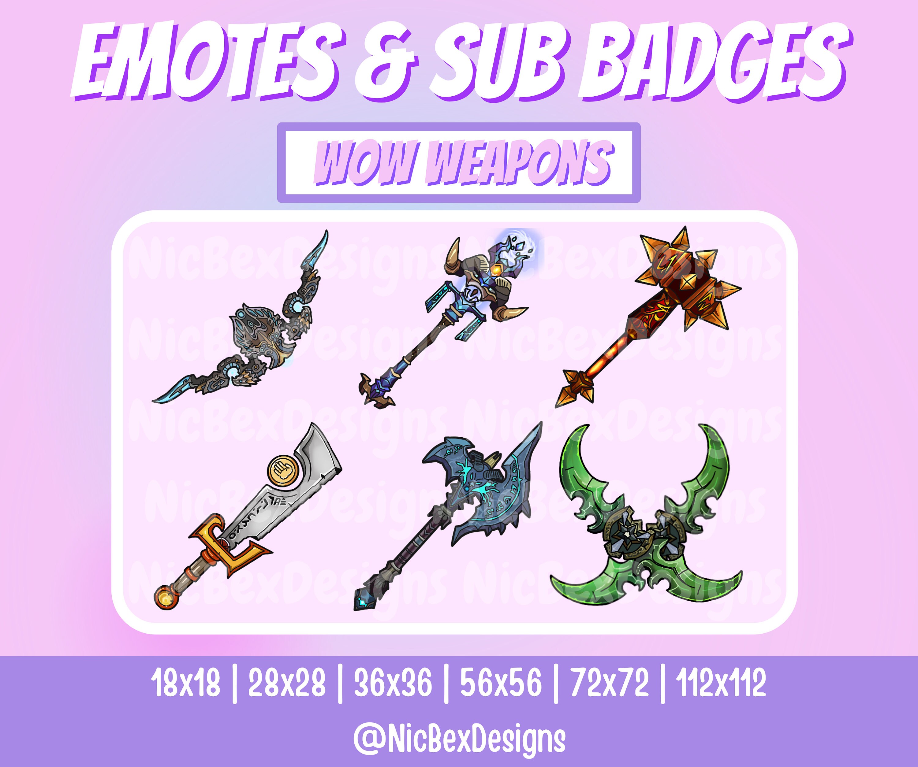 World of Warcraft Twitch Sub Badges & Emotes / Bit Badges / Streamer ...