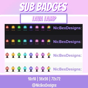 Lava Lamp Twitch Sub Badges / Bit Badges / Youtube /cheer Badges ...