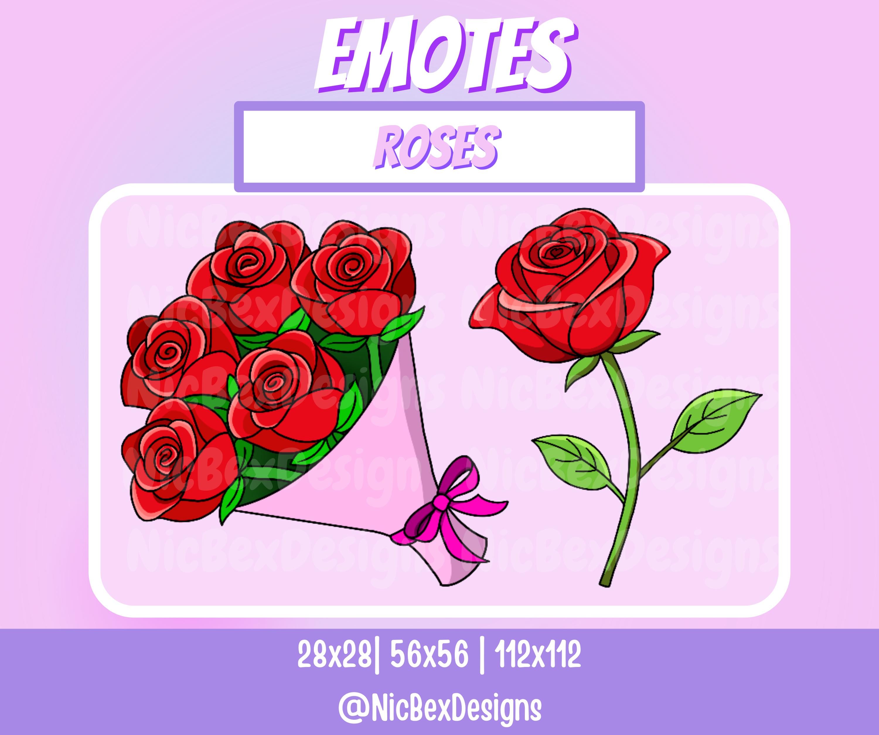 Red Rose Twitch Emote / Valentines Day Emote / Streamer / Youtube ...