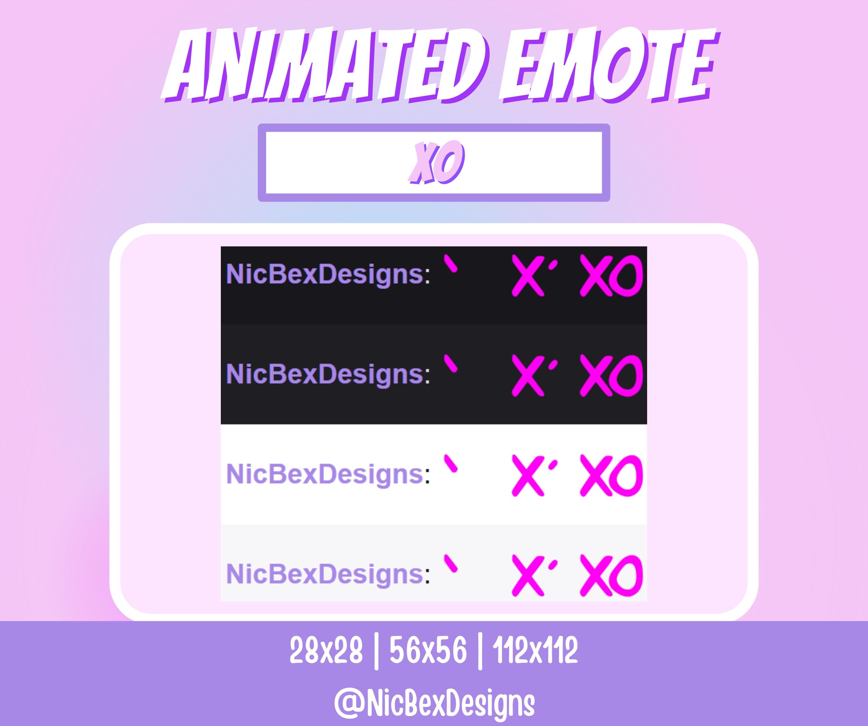 XO Animated Emote / Streamer / Youtube / Valentines Day Emote / Love ...