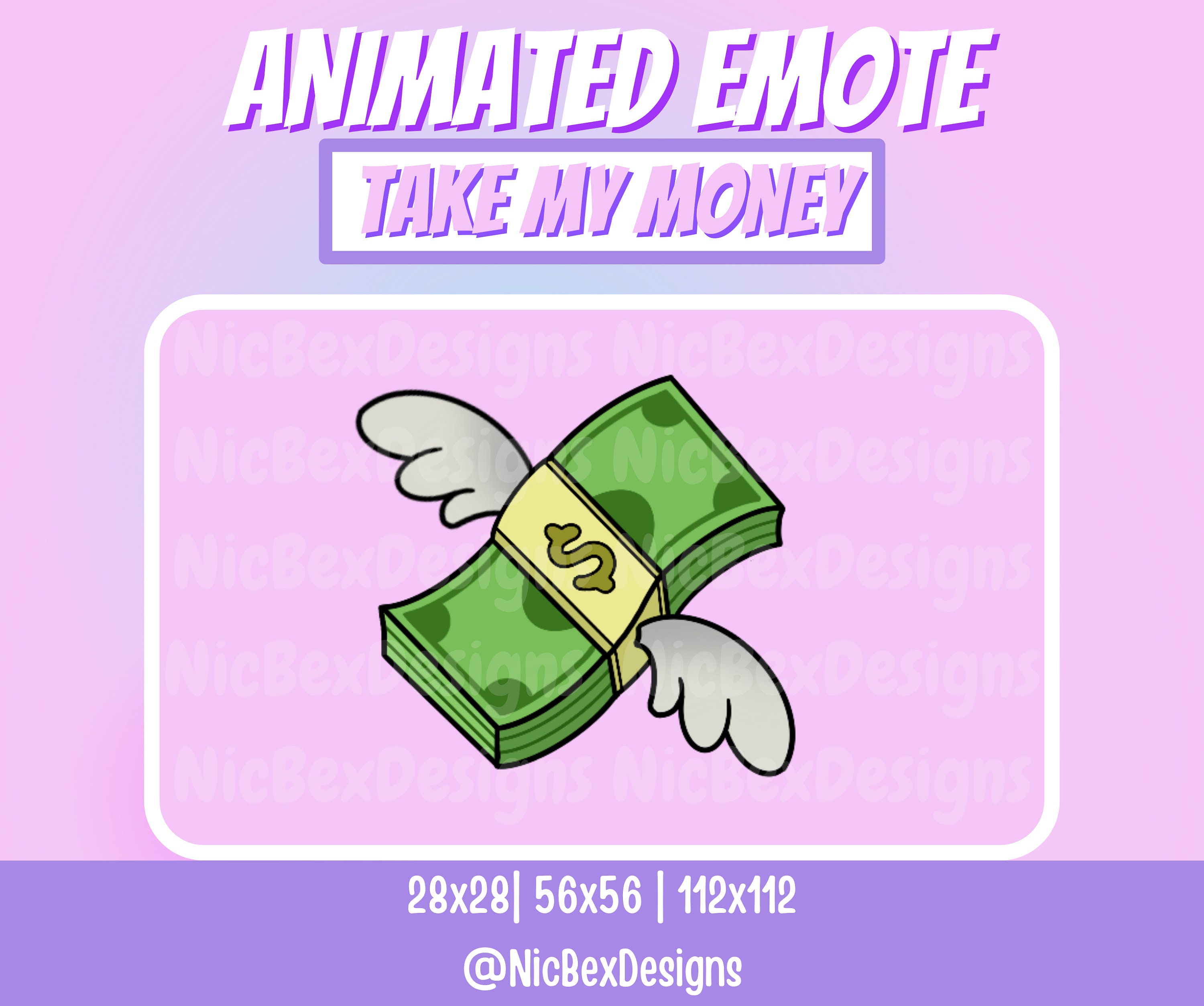 Take My Money Twitch Animated Emote / Streamer / Donate / Donation ...