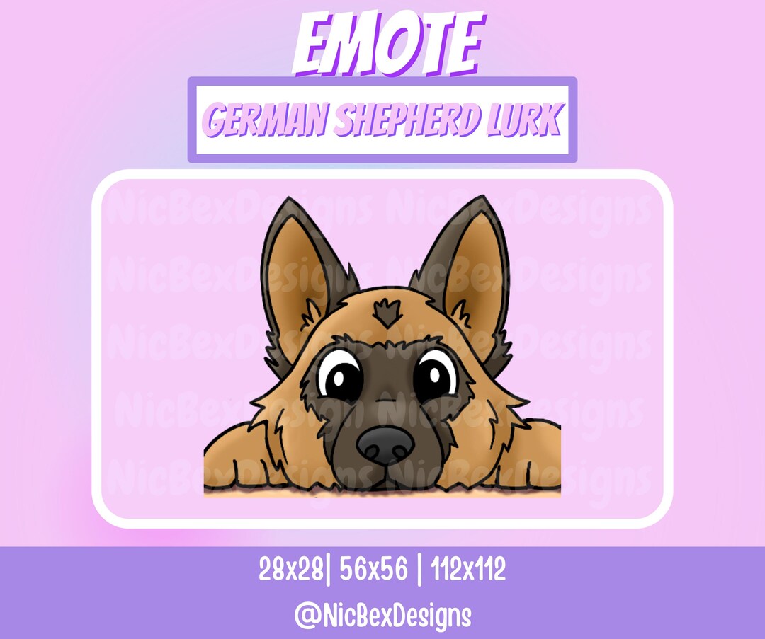 German Shepherd Lurk Twitch Emote / Streamer / Youtube / Dog Emote ...