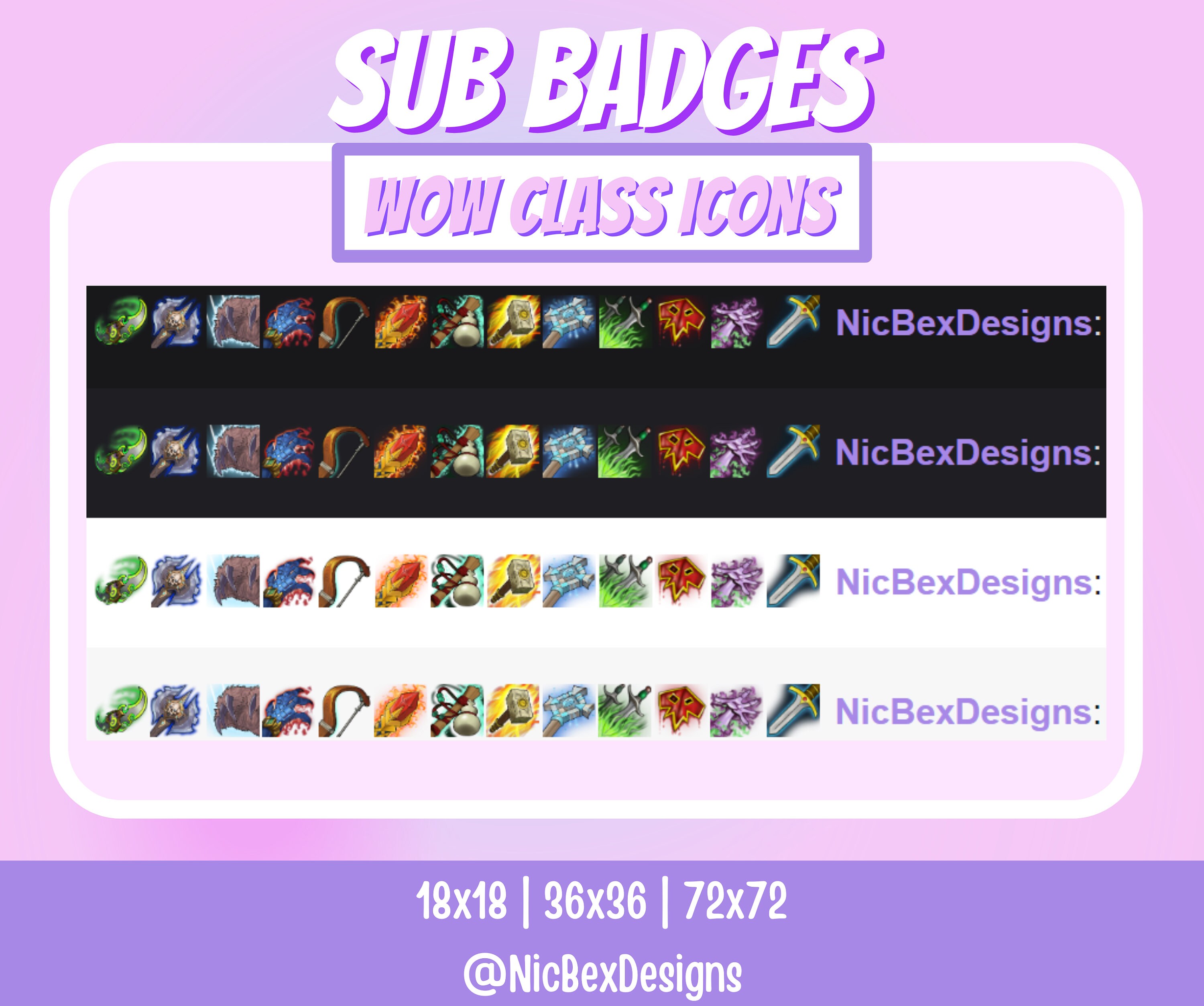 World of Warcraft Twitch Sub Badges & Emotes / Bit Badges / Streamer ...