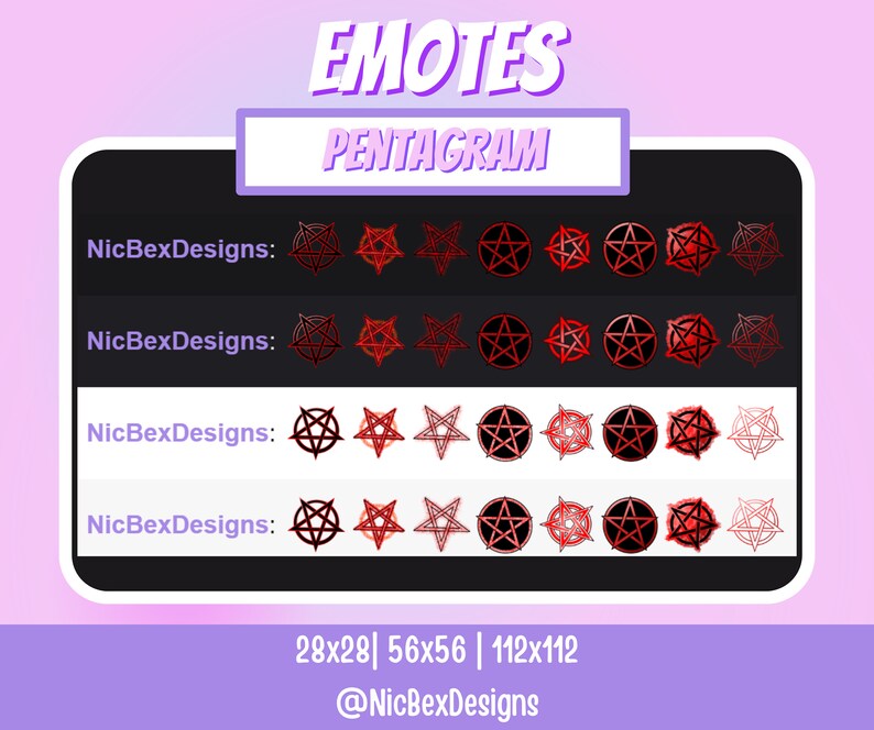 Pentagram Sub Badges & Emotes / Bit Badges / Youtube / Twitch Emotes ...