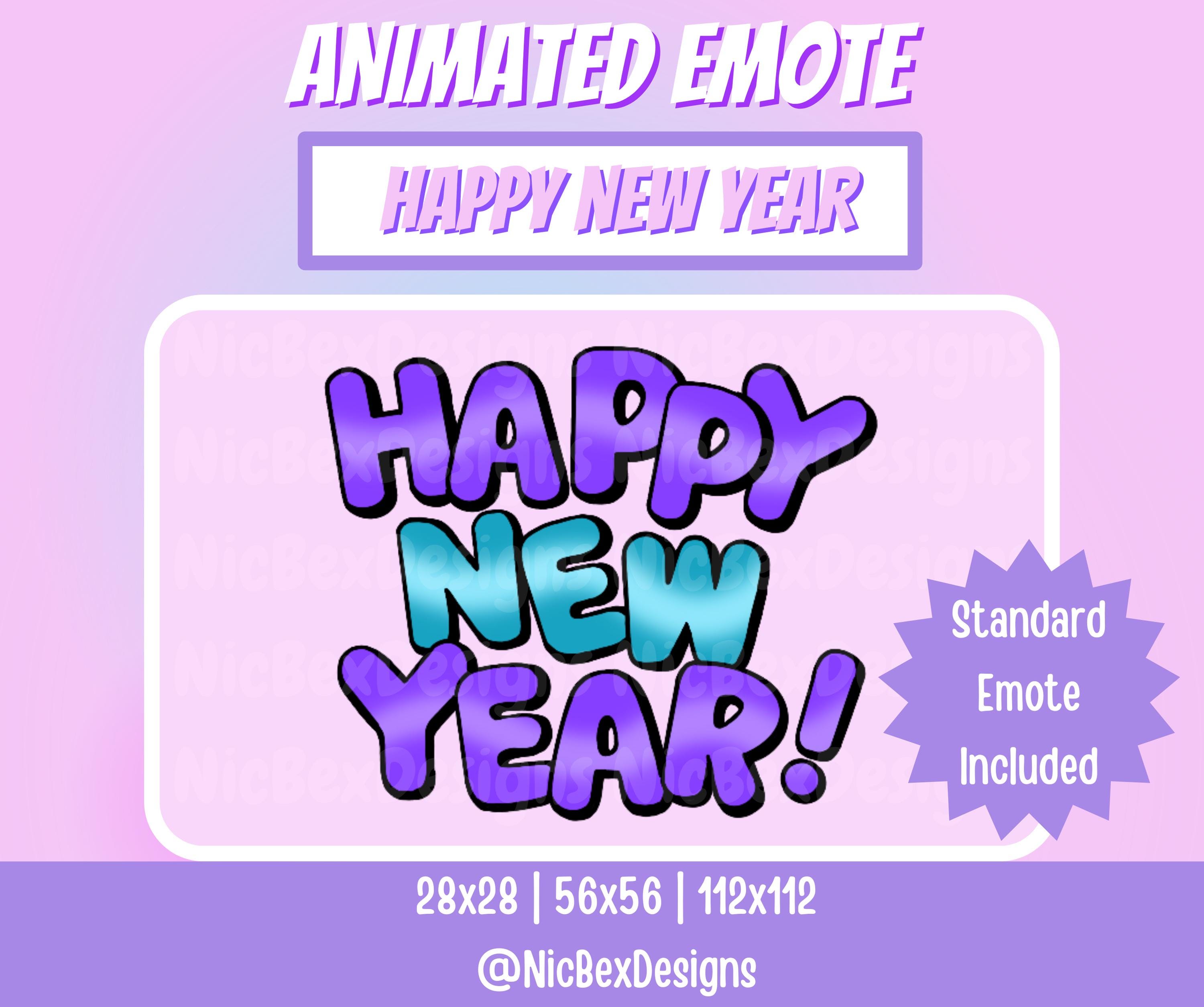 Happy New Year Animated Emote / Streamer / Youtube / 2026 Animated ...