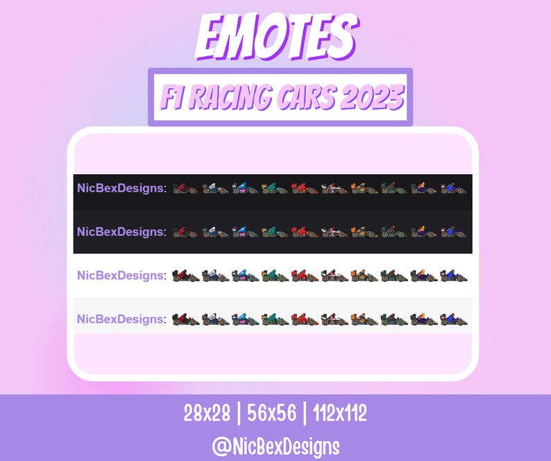 F1 Racing Car Twitch Sub Badges & Emotes / Bit Badges / - Etsy