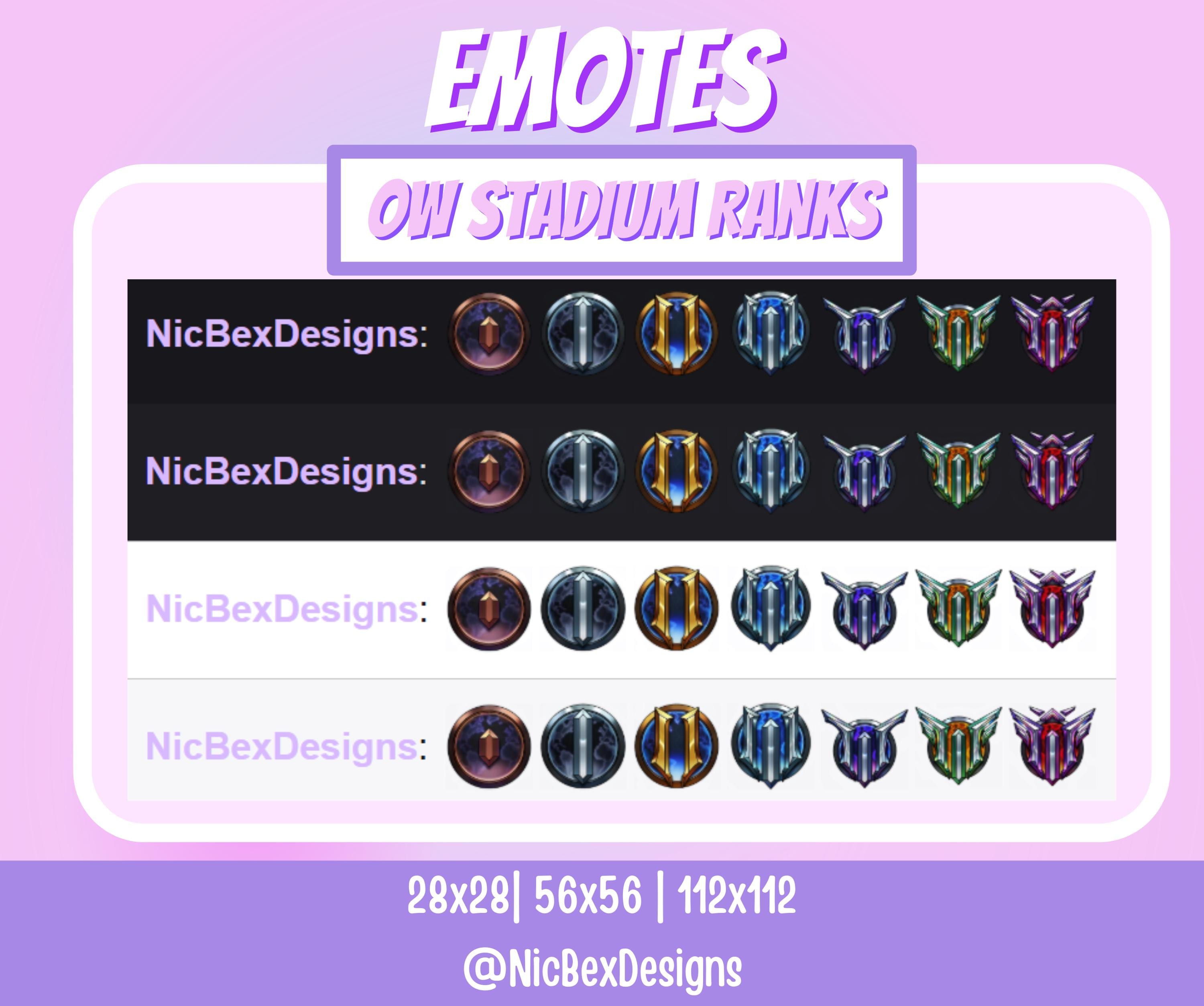 Overwatch Stadium Rank Twitch Sub Badges & Emotes / Bit Badges ...