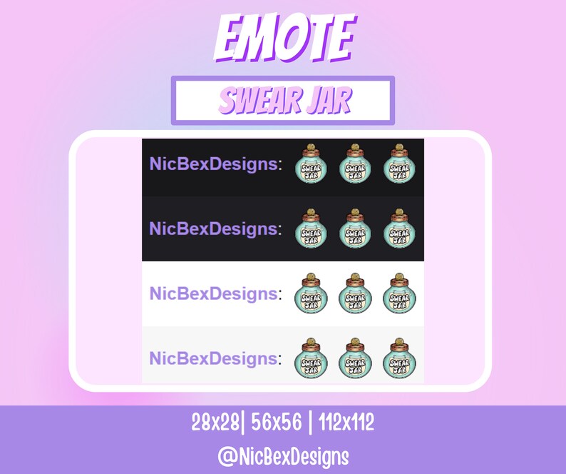 Swear Jar Twitch Emote / Streamer / Youtube / Swear Jar Emote / Swear ...