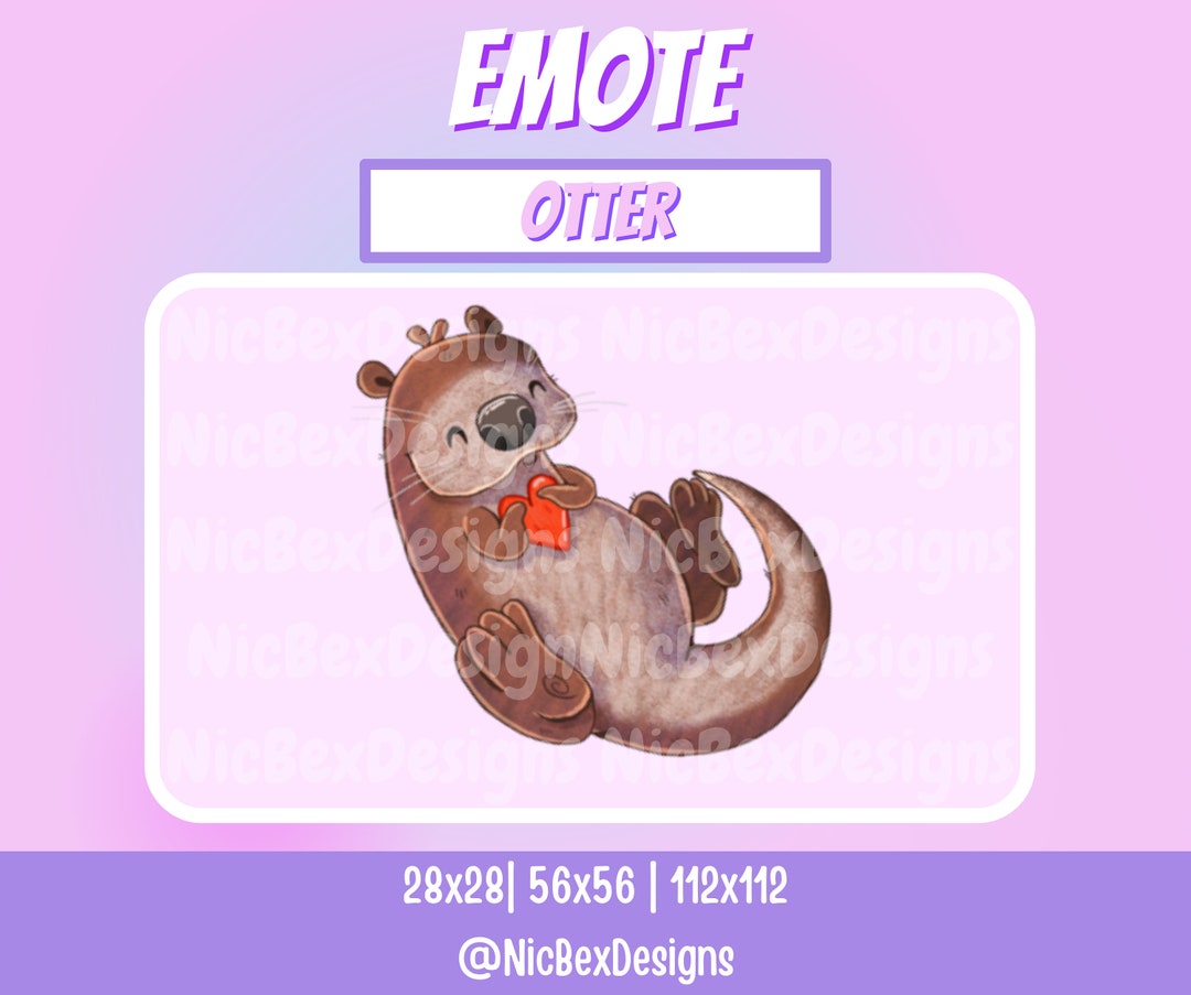 Otter Twitch Emote / Streamer / Youtube / Otter Emotes / Heart Emote ...