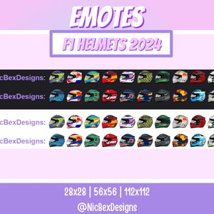 F1 Driver Helmets Twitch Sub Badges & Emotes / Bit Badges / Streamer ...