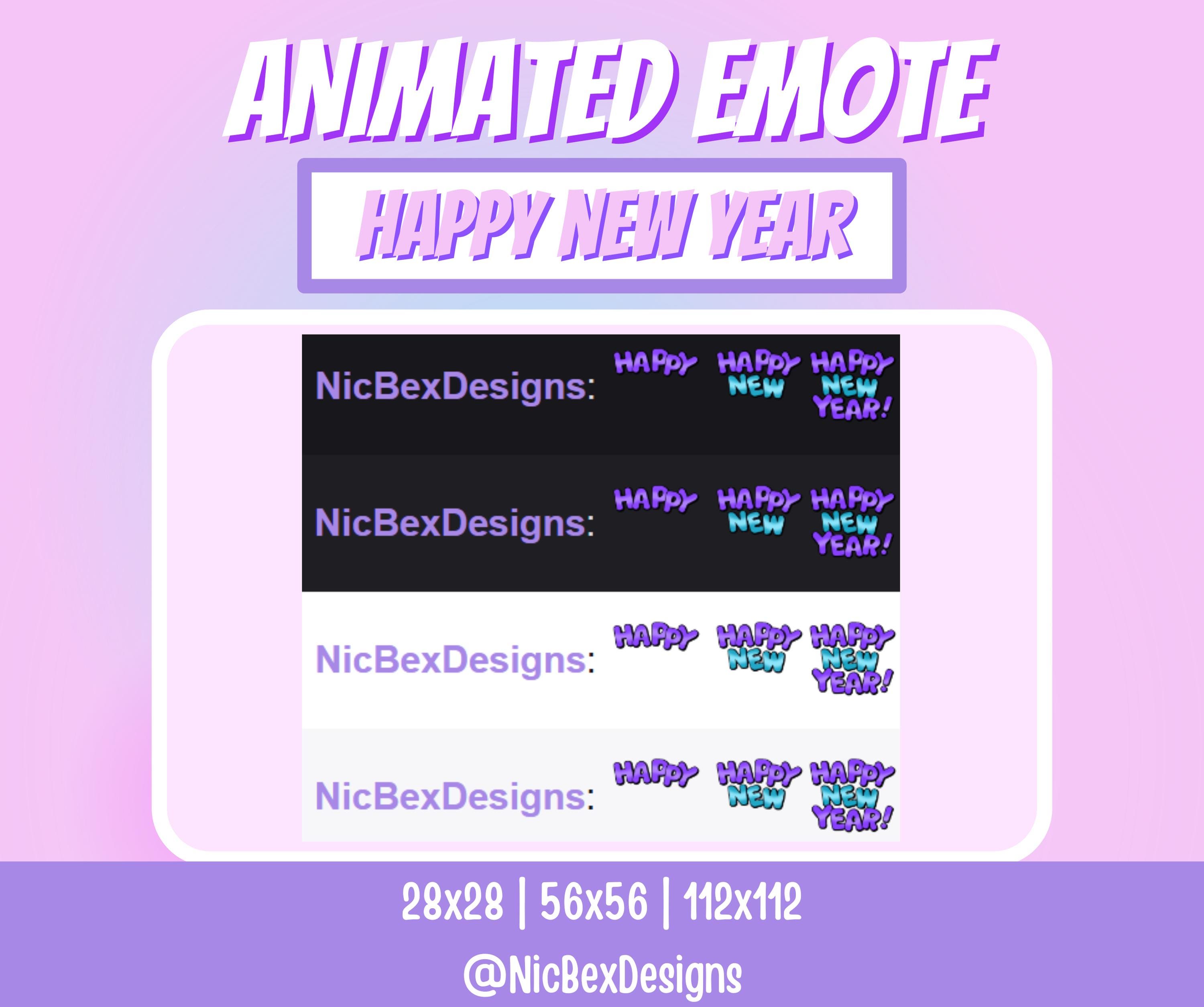 Happy New Year Animated Emote / Streamer / Youtube / 2026 Animated ...