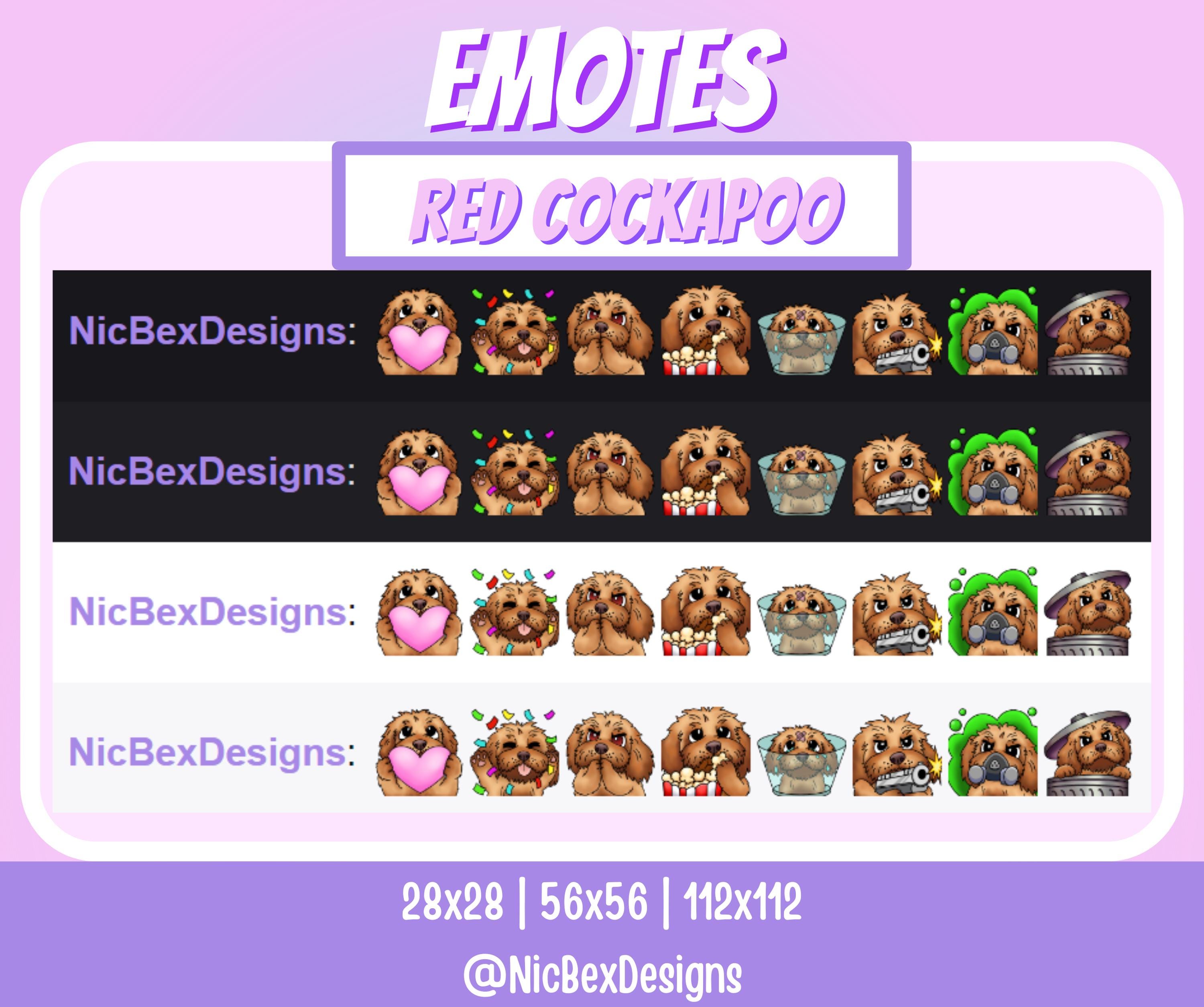 Cockapoo Twitch Emotes / Bit Badges / Streamer / Youtube / Stream ...