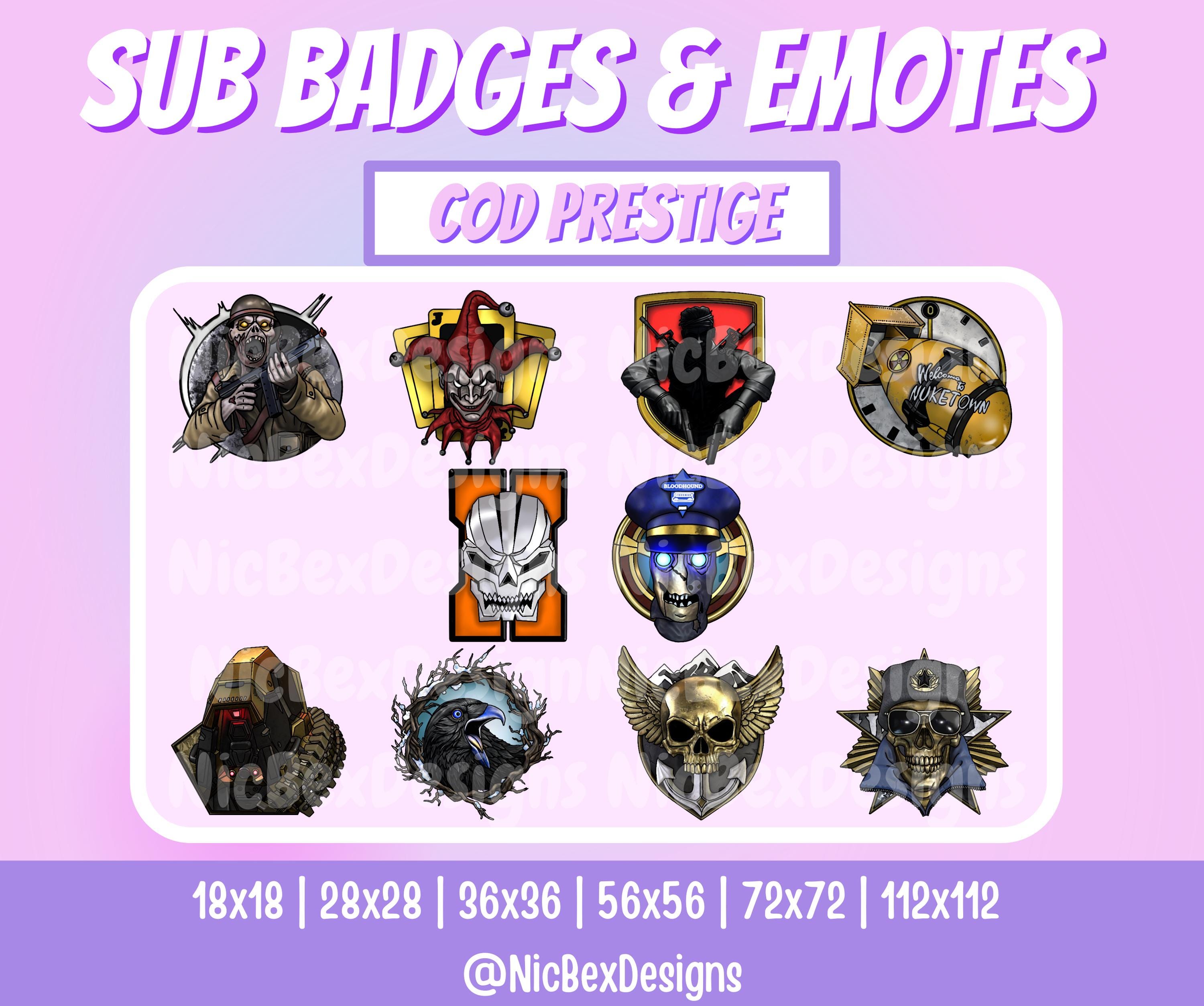 Cod Twitch Sub Badges & Emotes / Warzone Sub Badges / Twitch Stream ...