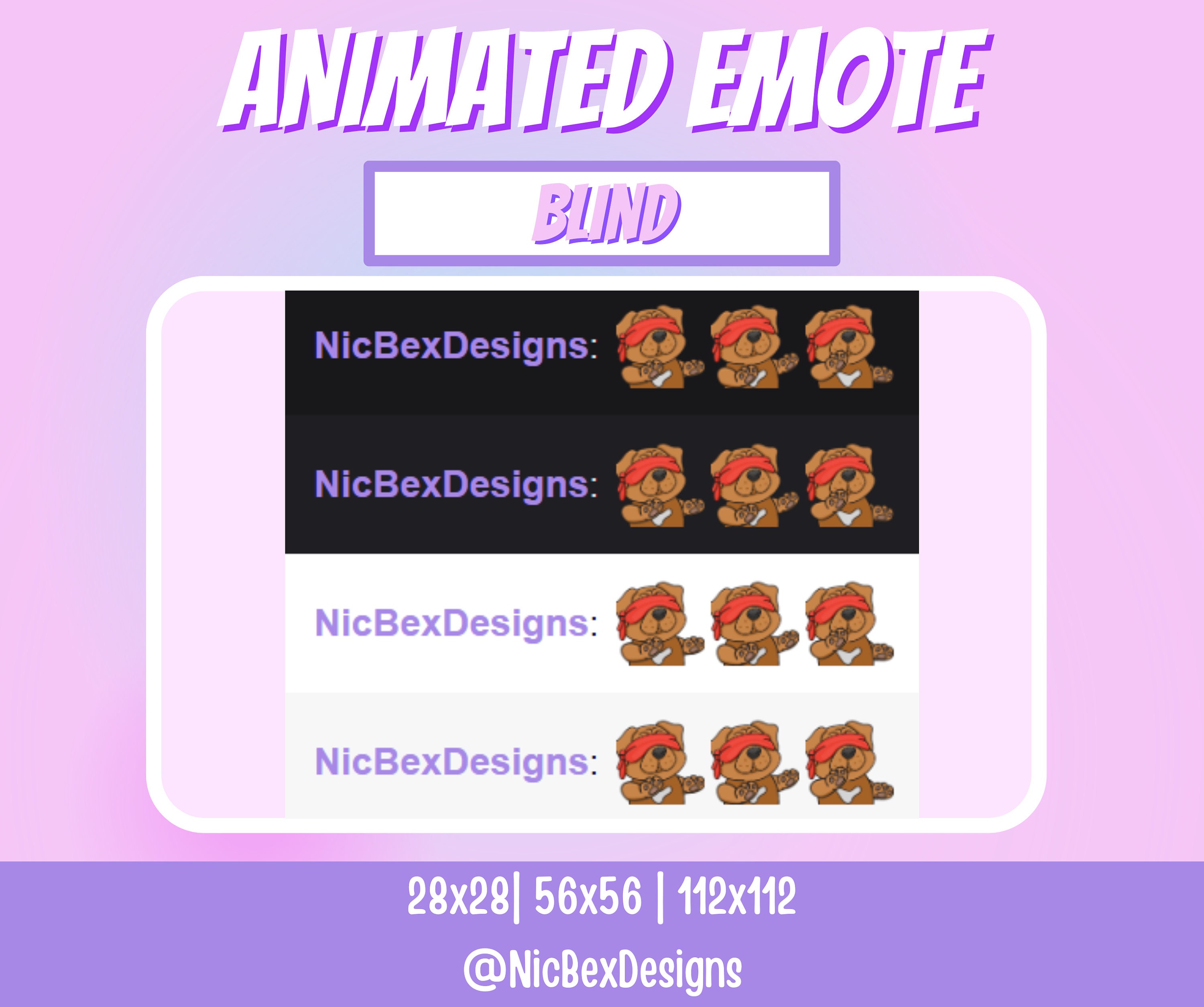 Blind Twitch Animated Emote / Streamer / Youtube / Animated Emote ...