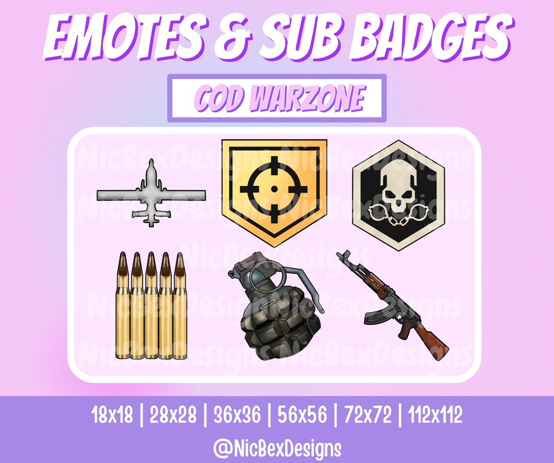 Cod Twitch Sub Badges / Bit Badges / Streamer / Warzone Sub Badges ...