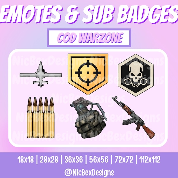 Warzone Sub Badges Twitch - Etsy Canada