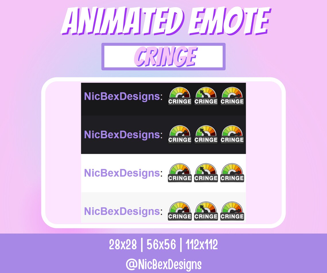 Cringe Twitch Animated Emote / Streamer / Youtube / Cringe Meter Emote ...