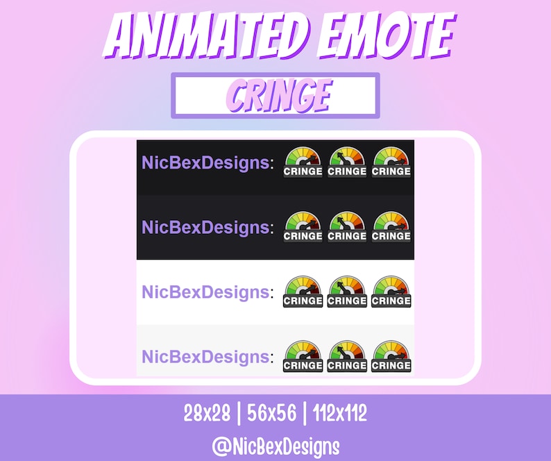 Cringe Twitch Animated Emote / Streamer / Youtube / Cringe Meter Emote / Cringe Emote / Stream ...