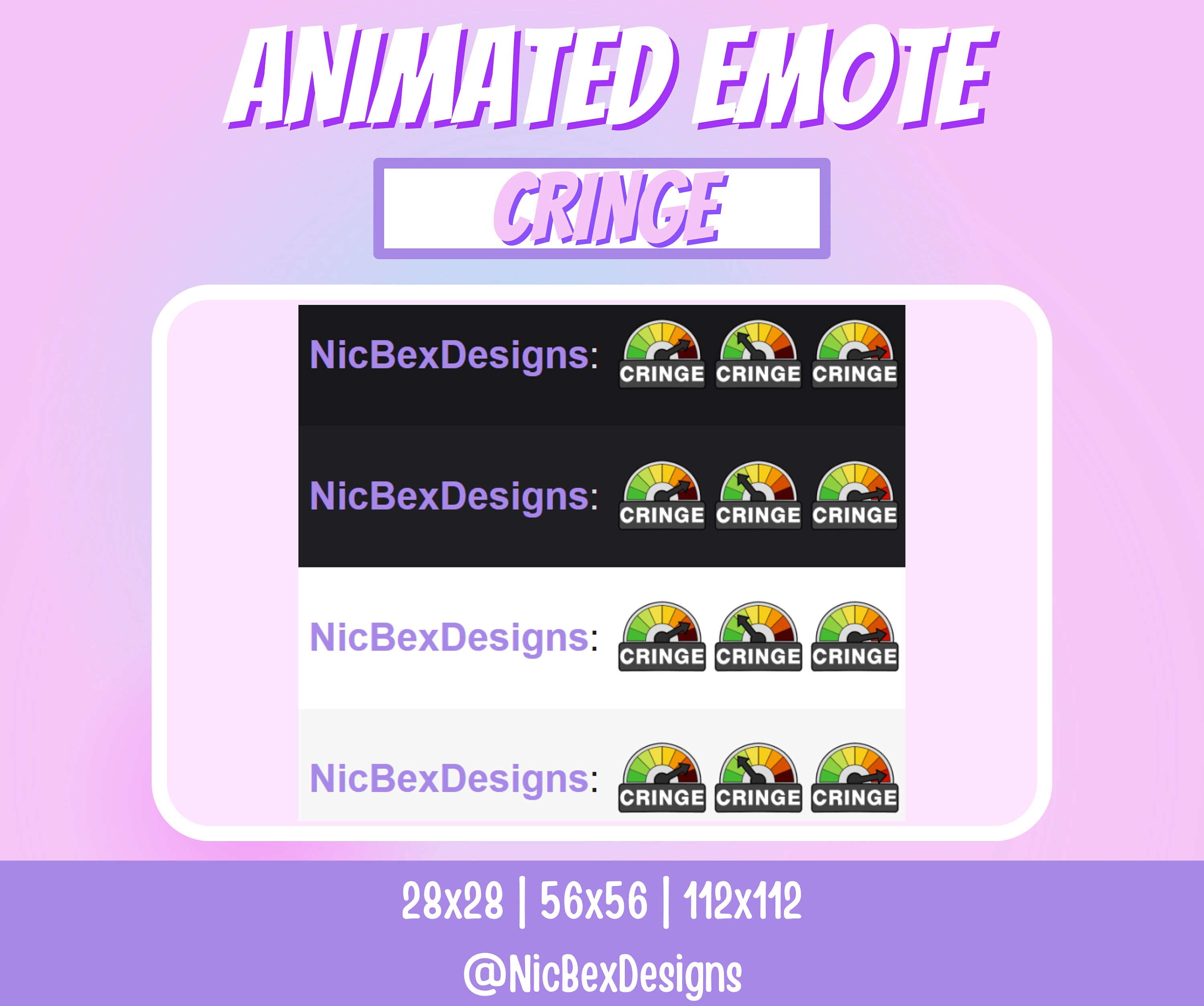 Cringe Twitch Animated Emote / Streamer / Youtube / Cringe Meter Emote ...