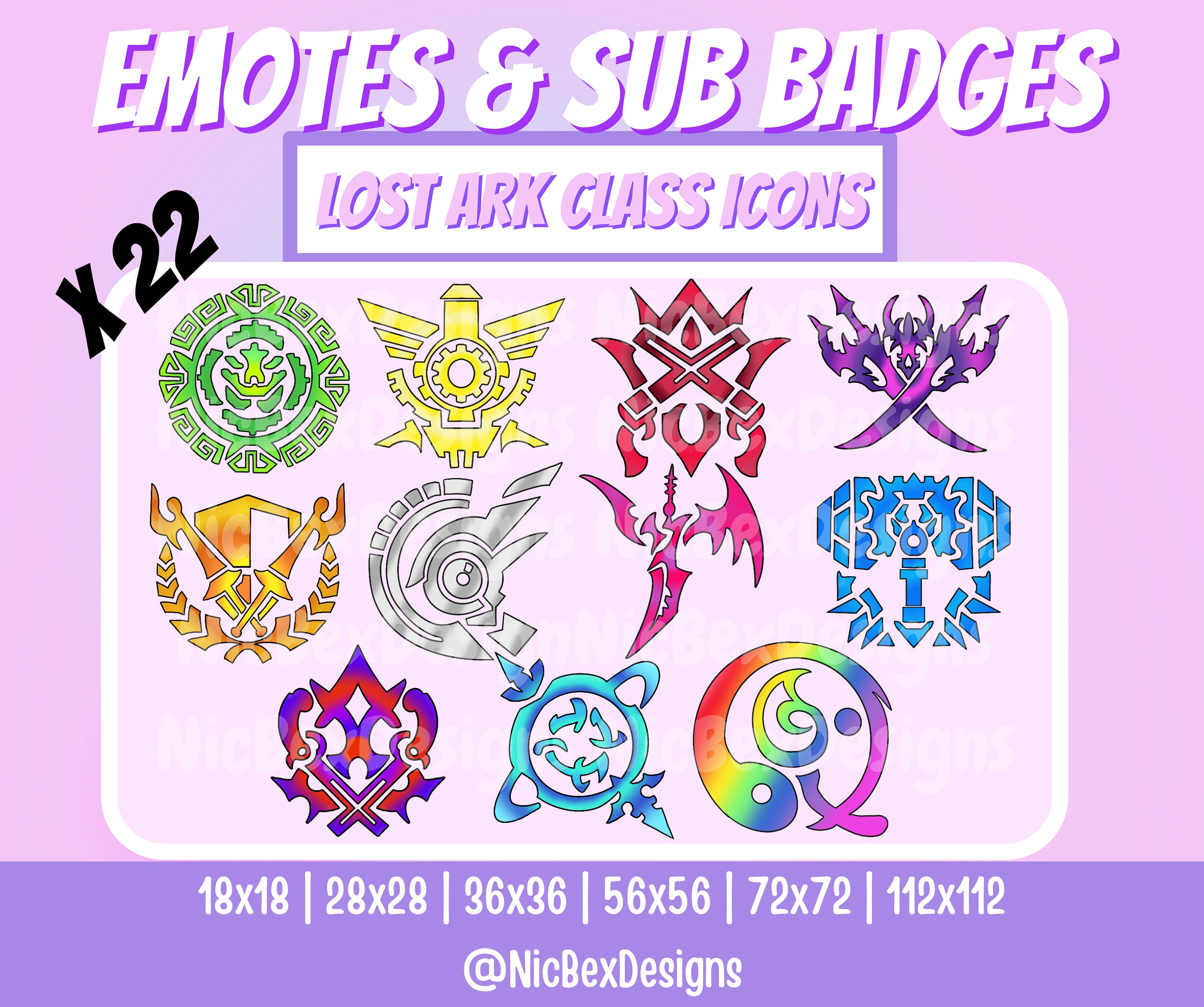 Lost Ark Twitch Sub Badges & Emotes / Bit Badges / Streamer / Youtube ...
