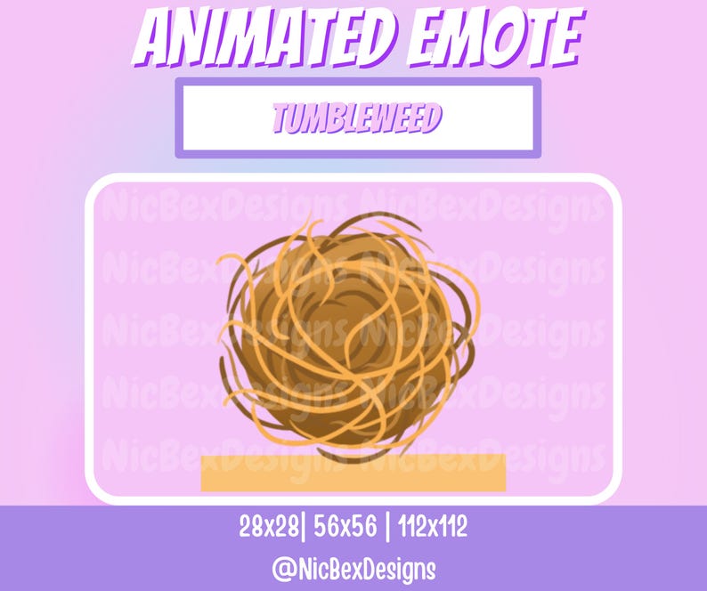 Tumbleweed Twitch Animated Emote / Streamer / Youtube / Funny Twitch ...