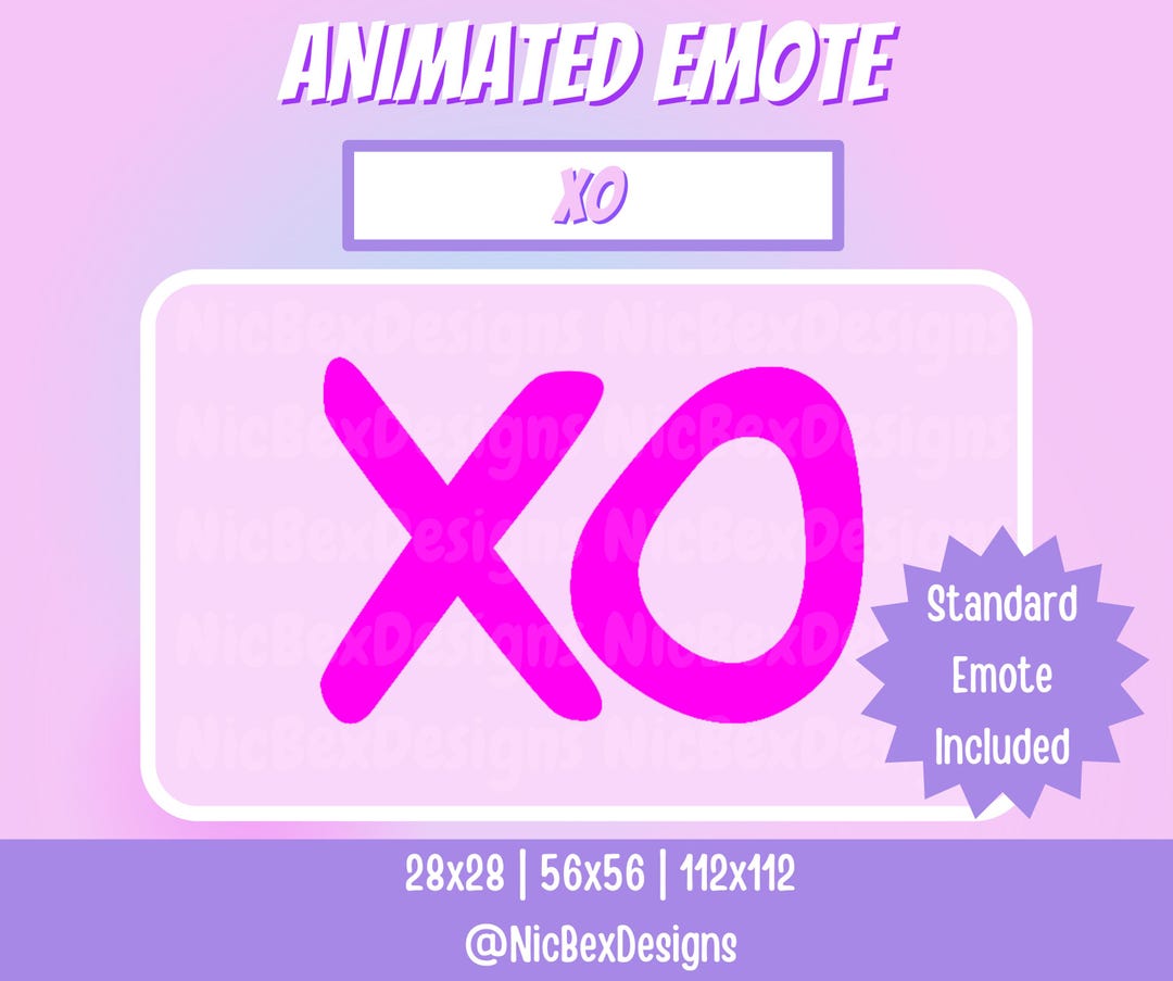XO Animated Emote / Streamer / Youtube / Valentines Day Emote / Love ...
