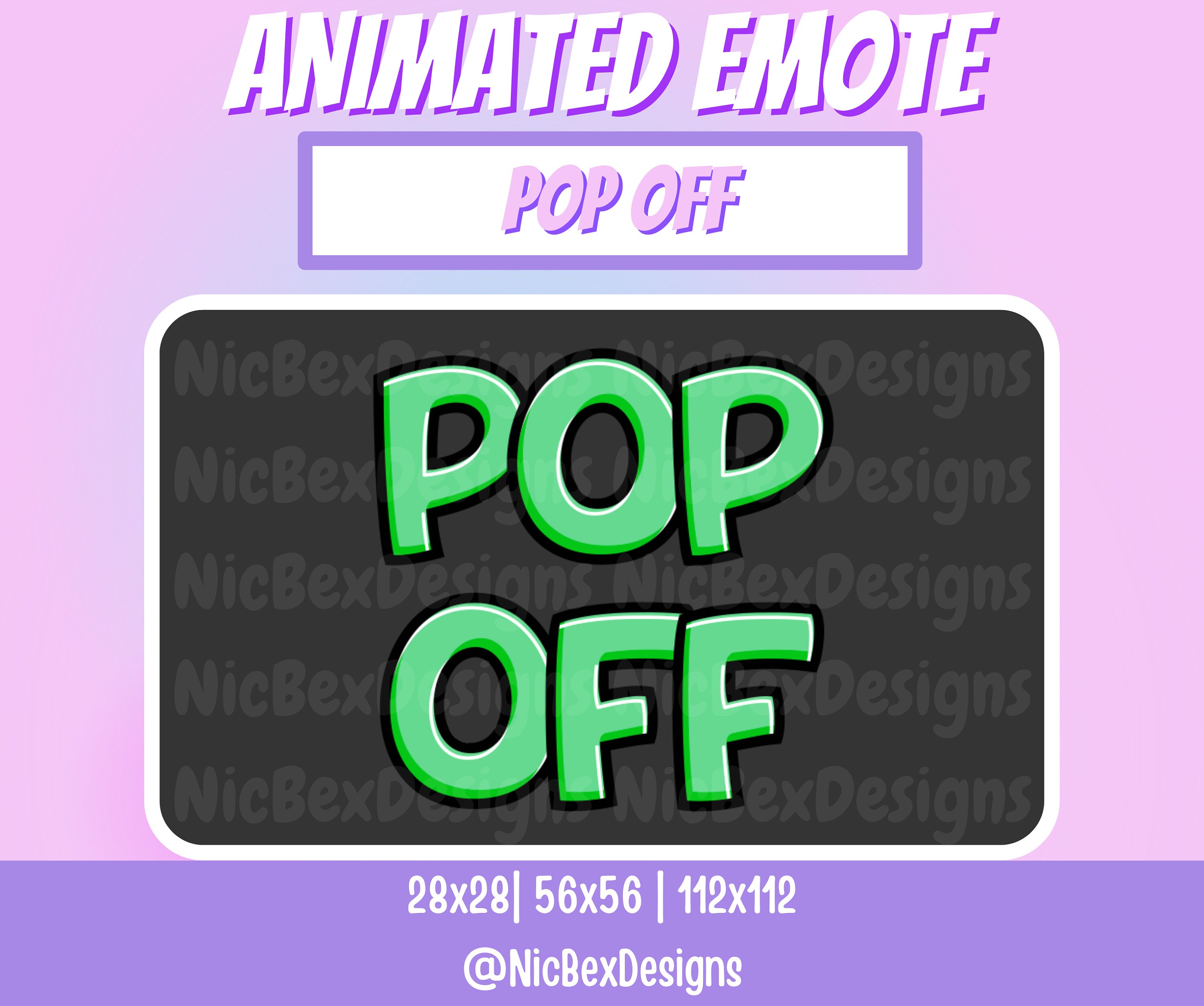 Pop off Twitch Animated Emote / Streamer / Youtube / Pop off Animated ...
