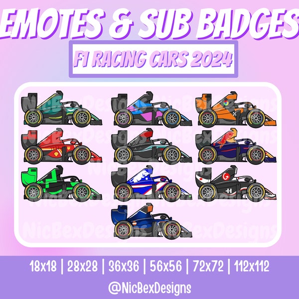 Racing Car Twitch Emotes - Etsy
