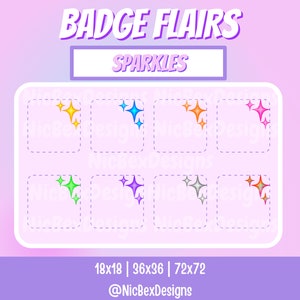Sparkle Twitch Badge Flairs / Bit Badges / Streamer / Youtube / Cheer ...