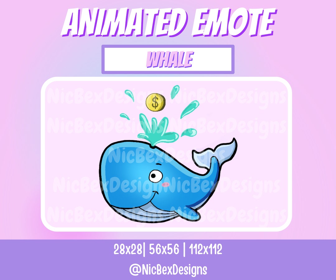 Whale Twitch Animated Emote / Streamer / Youtube / Animated Emote ...
