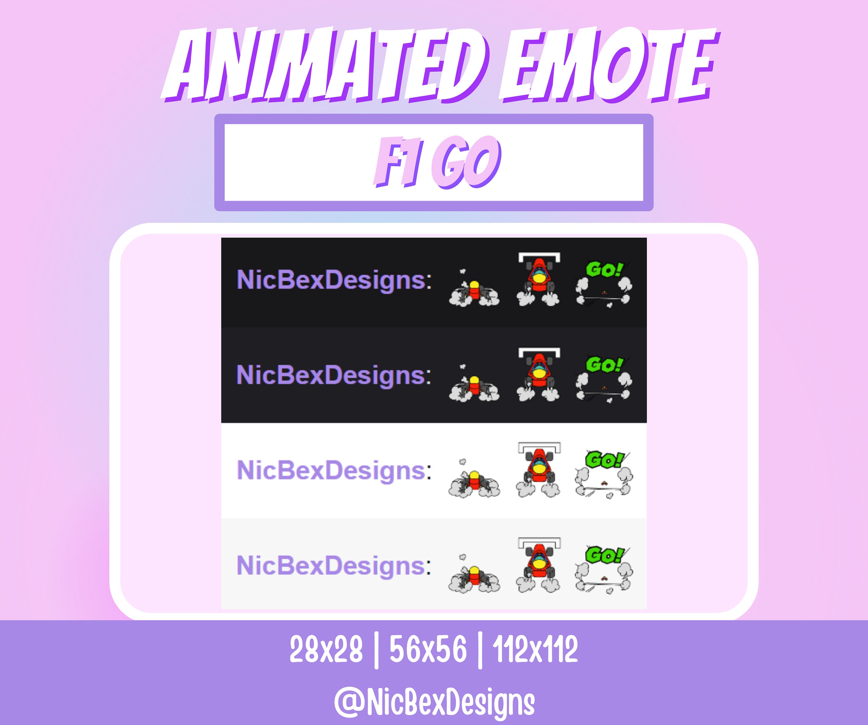F1 Animated Twitch Emote / Streamer / Youtube / Cheer Badges ...
