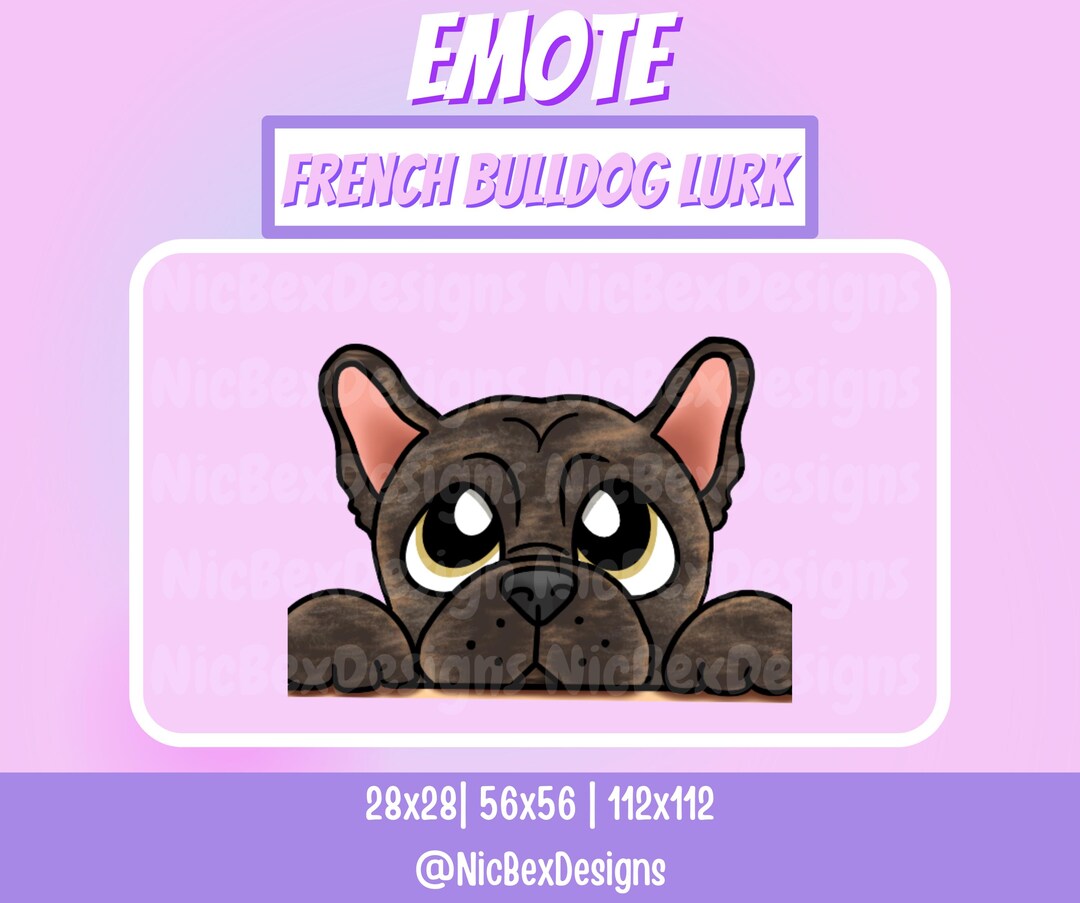 French Bulldog Lurk Twitch Emote / Streamer / Dog Emotes / Lurk Stream ...