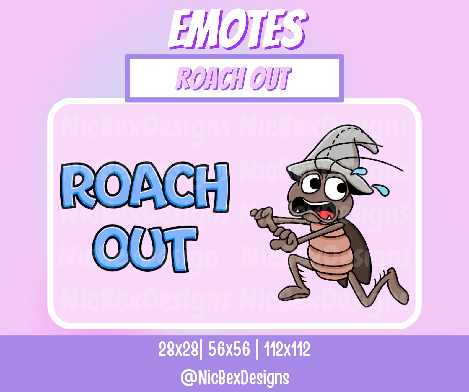 Roach Out Twitch Emotes / Roach Emote / Streamer / Youtube / Wow ...