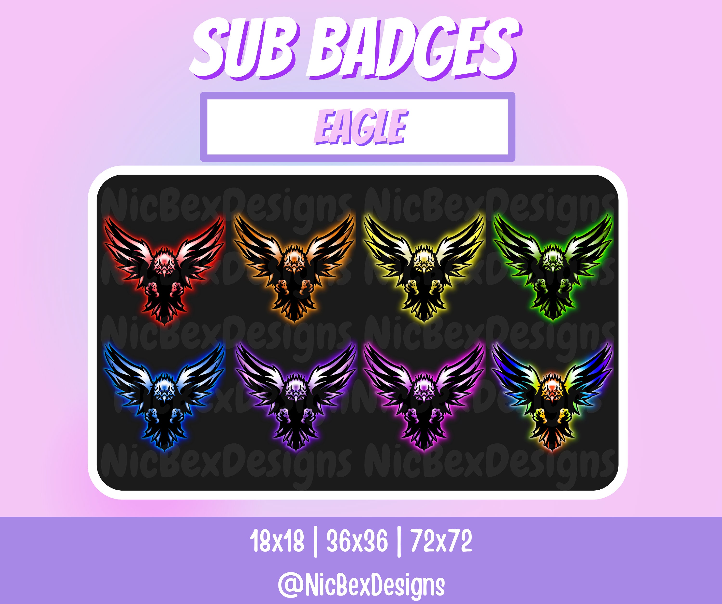 Eagle Twitch Sub Badges / Streamer/ Eagle Sub Badges / Twitch Stream ...