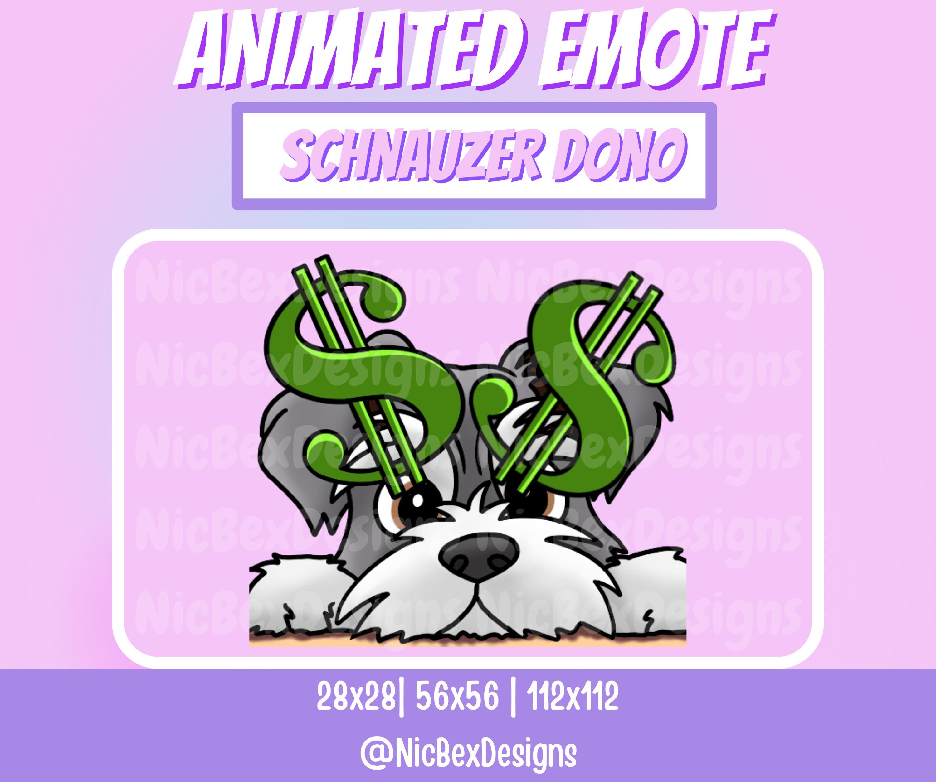 Schnauzer Twitch Animated Emote / Streamer / Dog Emote / Donation ...