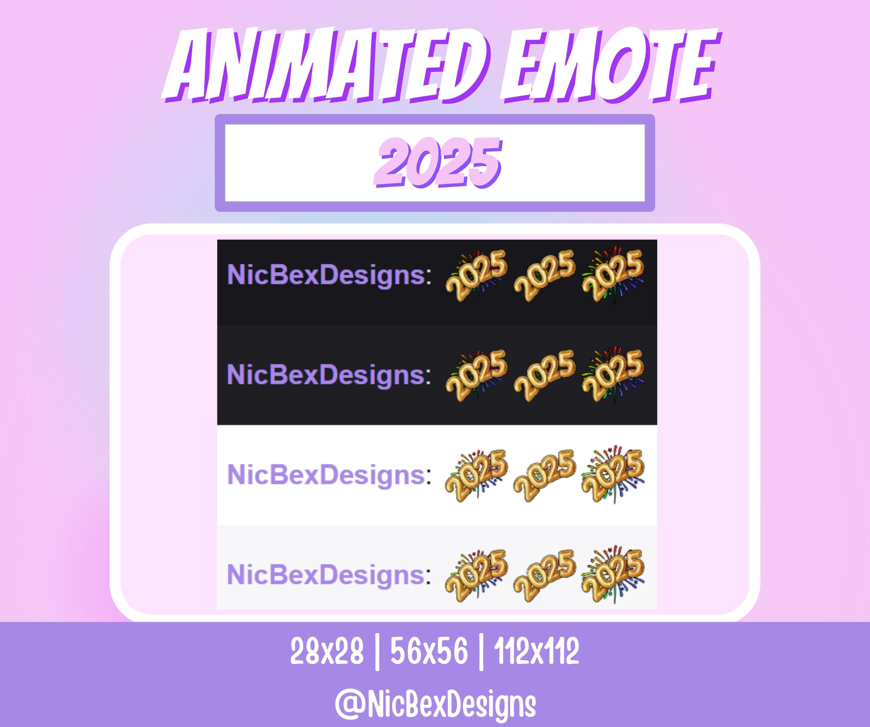 2025 Twitch Animated Emote / Streamer / Youtube / 2025 Animated Emote ...