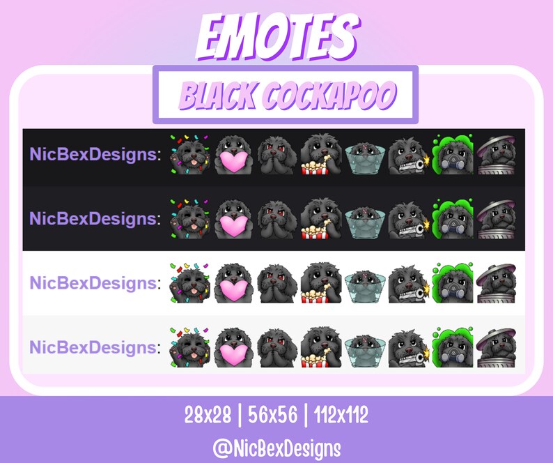 Cockapoo Twitch Emotes / Bit Badges / Streamer / Youtube / Stream ...